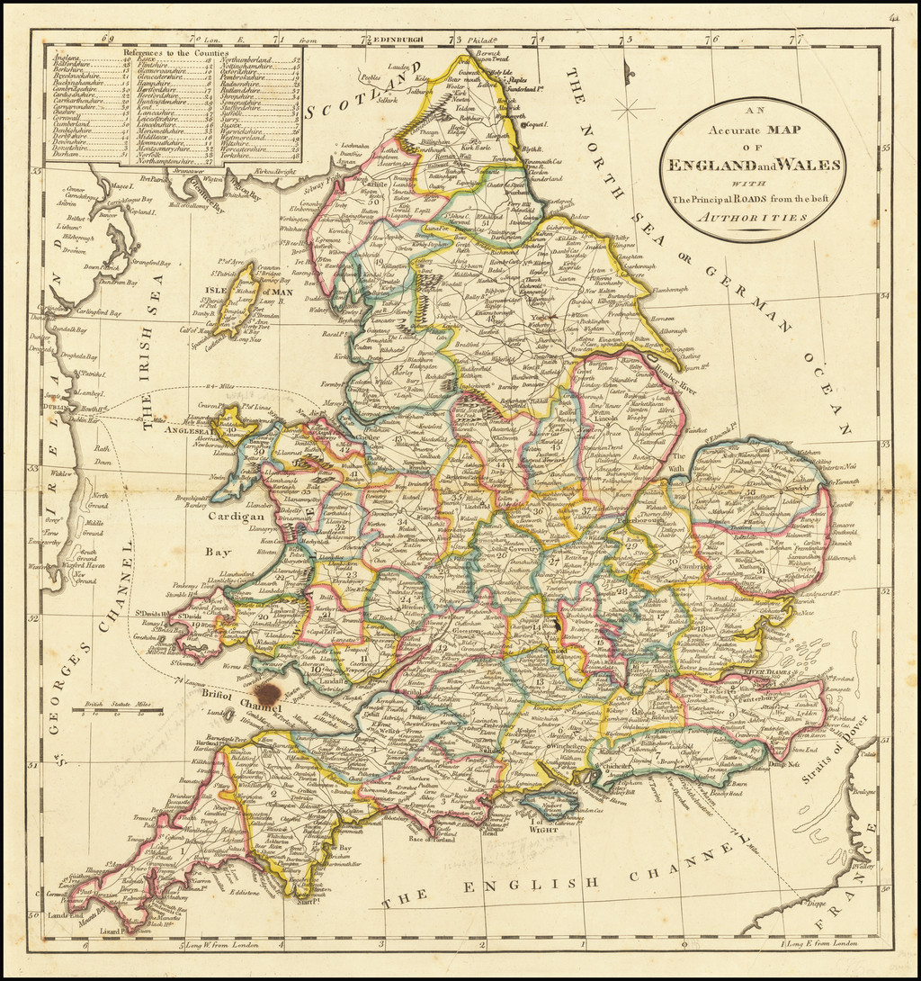 Road Map Of England And Wales With Towns - Map