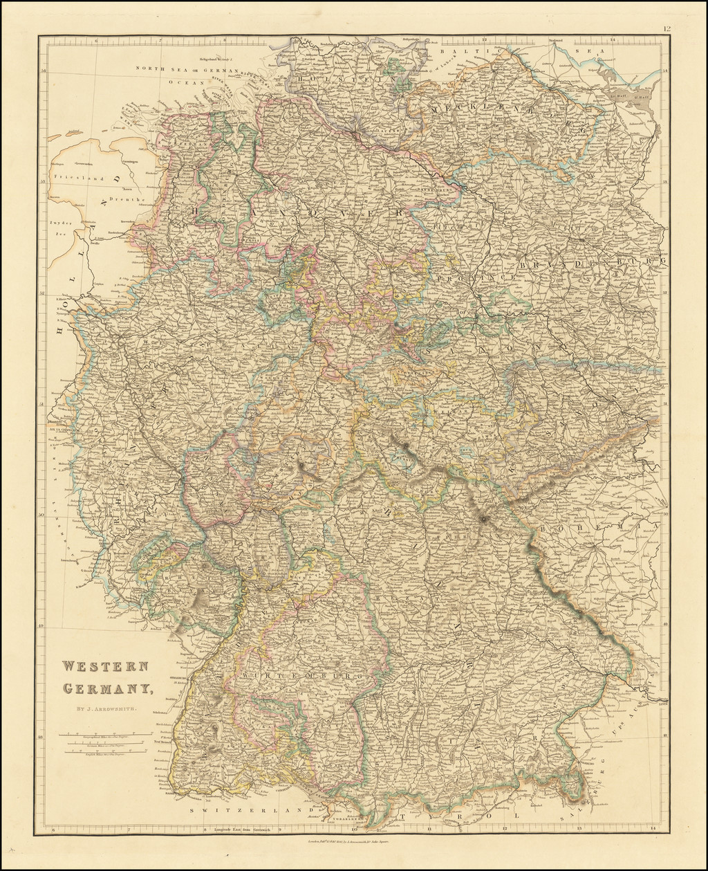 Western Germany - Barry Lawrence Ruderman Antique Maps Inc.