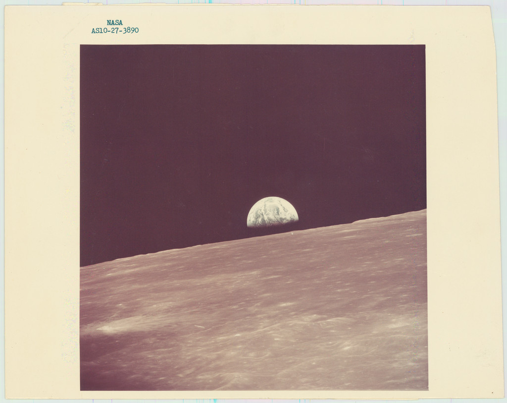 (Apollo 10) Earthrise. Kodak Paper, Blue-Letter Photograph. - Barry ...