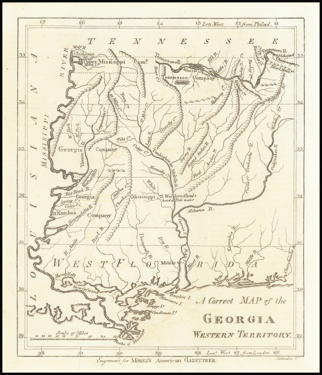 A Correct Map of the Georgia Western Territory - Barry Lawrence ...