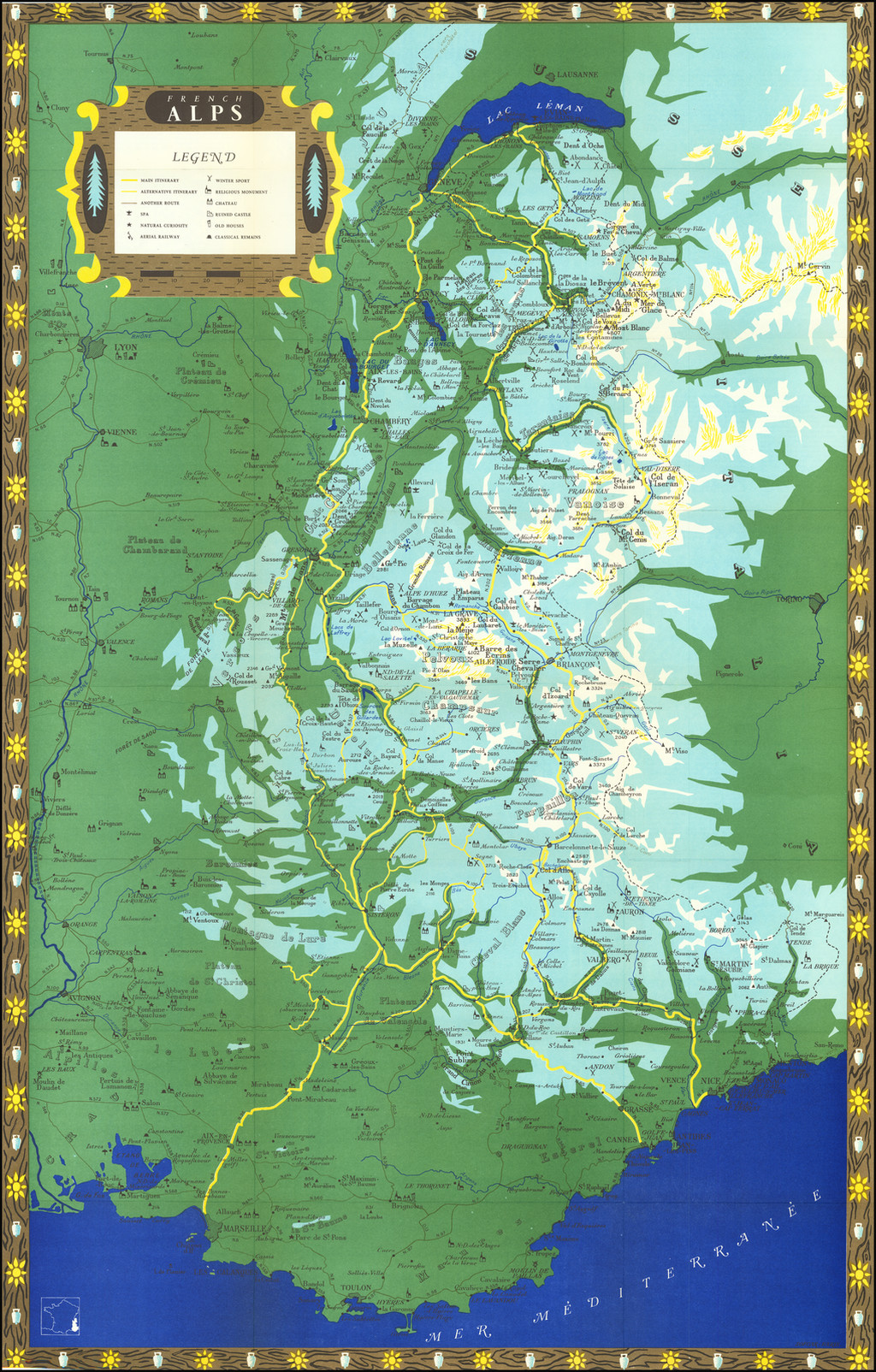 French Alps - Barry Lawrence Ruderman Antique Maps Inc.