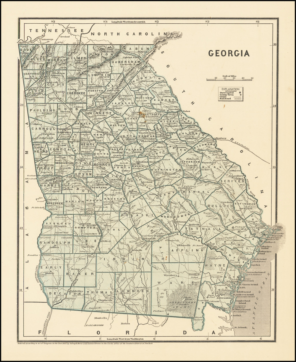 Georgia - Barry Lawrence Ruderman Antique Maps Inc.