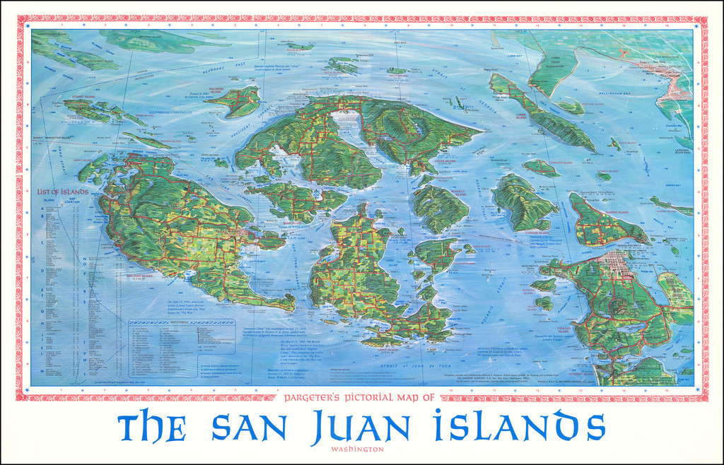 Pargeter's Pictorial Map of The San Juan Islands Washington - Barry ...