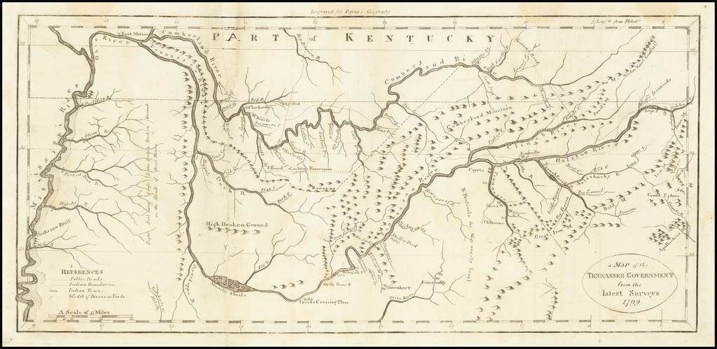 a Map of the Tennassee Government from the latest Surveys 1799 - Barry ...