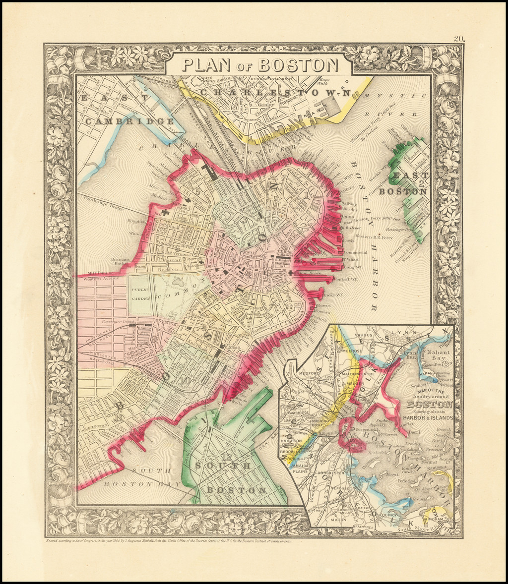 Plan of Boston - Barry Lawrence Ruderman Antique Maps Inc.