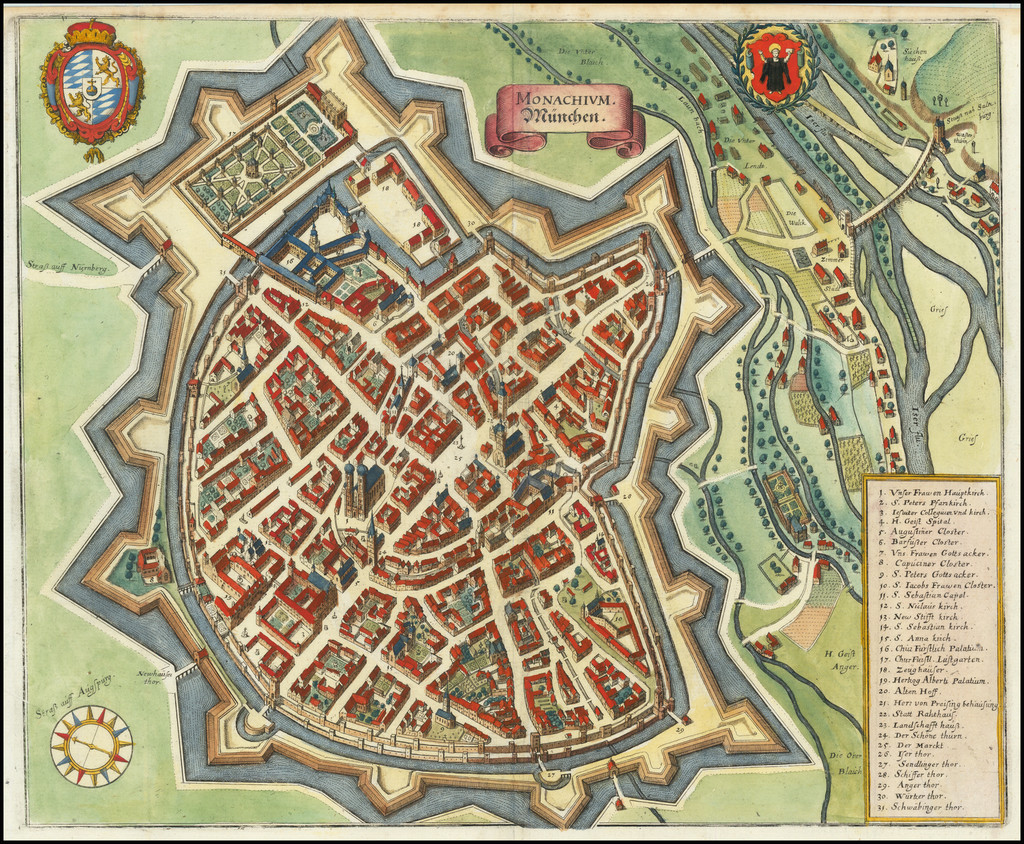 Monachium. München. - Barry Lawrence Ruderman Antique Maps Inc.