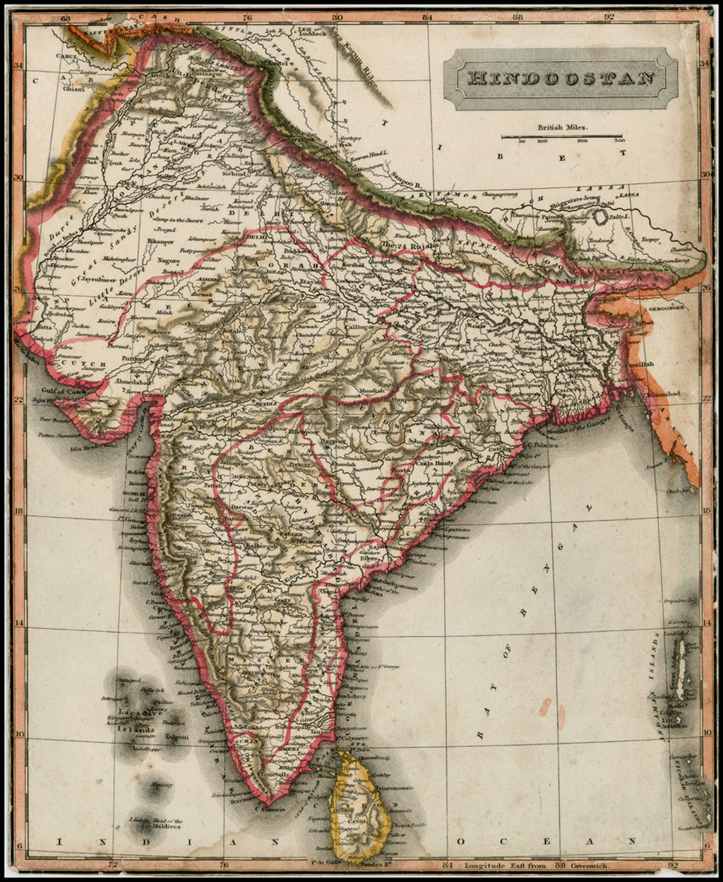 Hindoostan - Barry Lawrence Ruderman Antique Maps Inc.