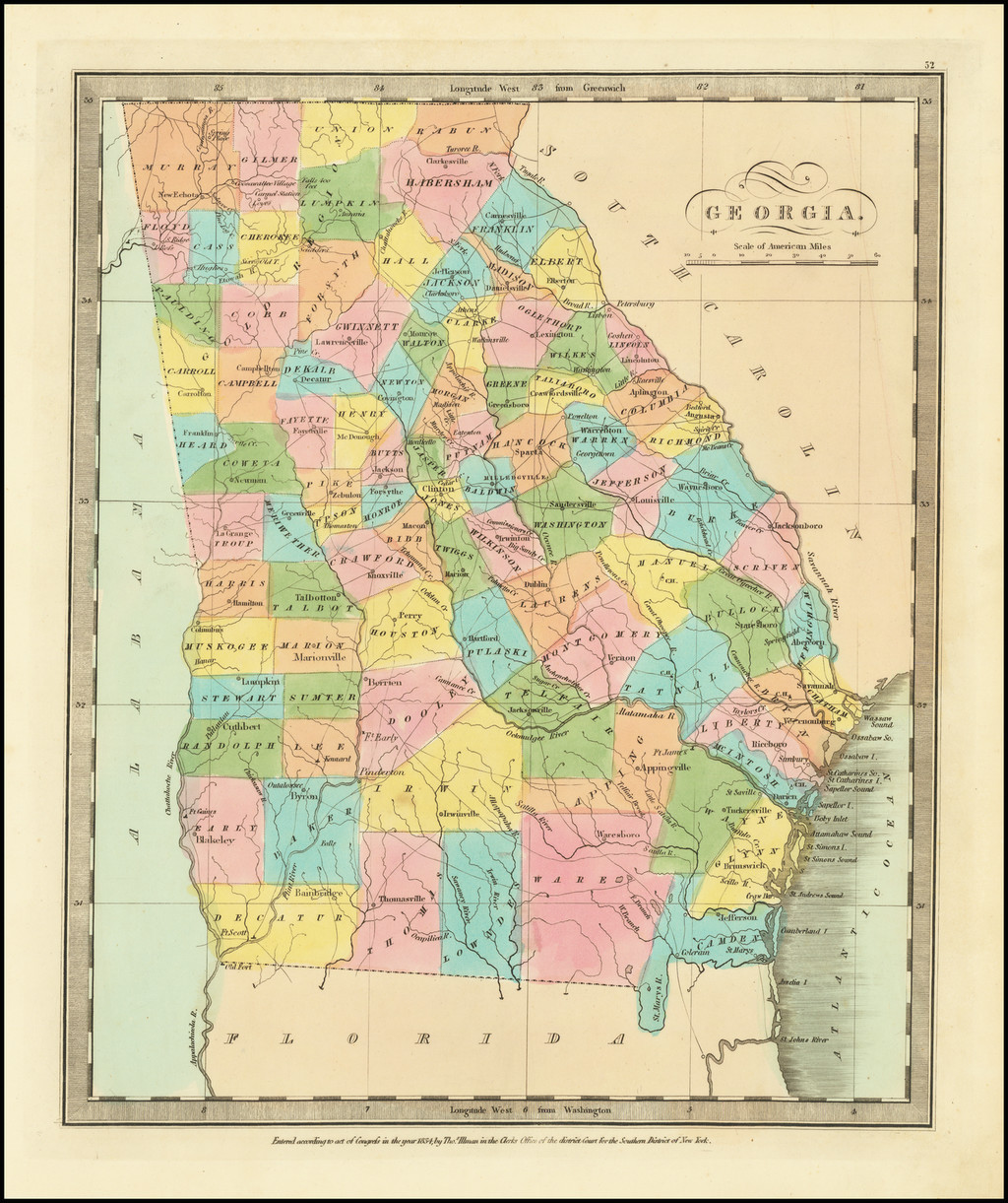 Georgia - Barry Lawrence Ruderman Antique Maps Inc.