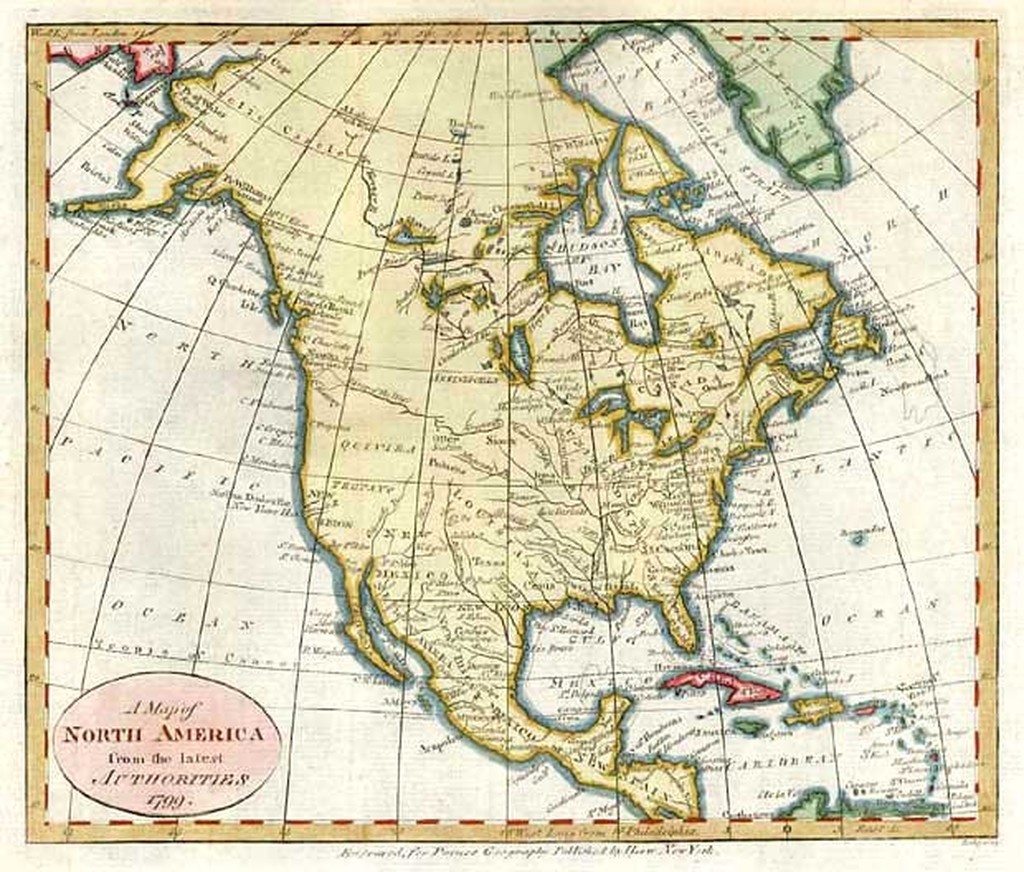Map Of North America 1790 - United States Map
