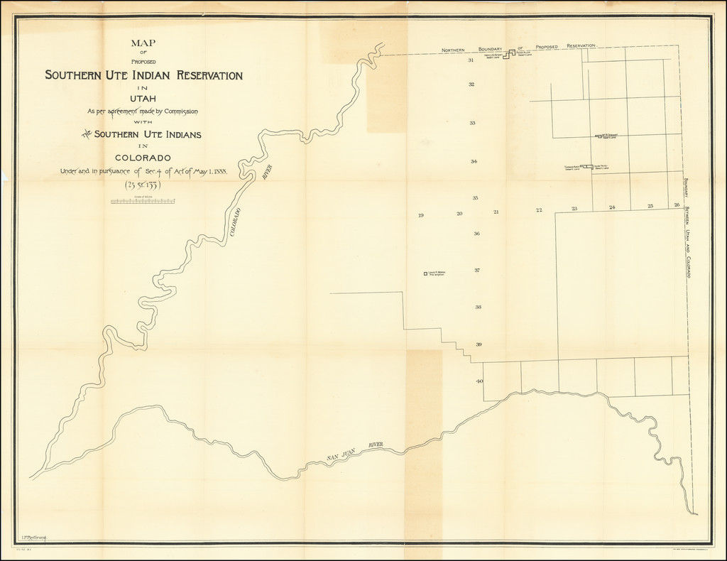 Map of Proposed Southern Ute Indian Reservation in Utah As per ...