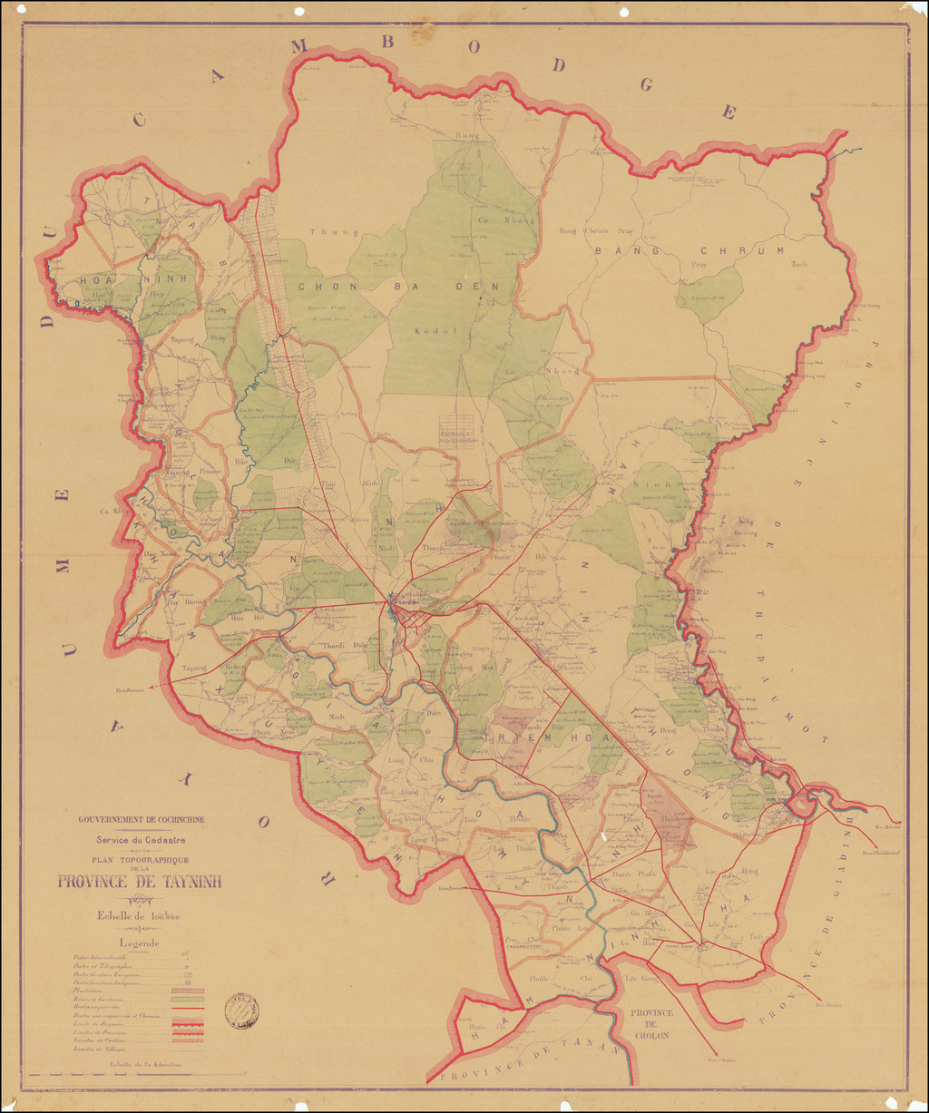 [Tay Ninh Province, Vietnam] Plan Topographique de la Province de ...