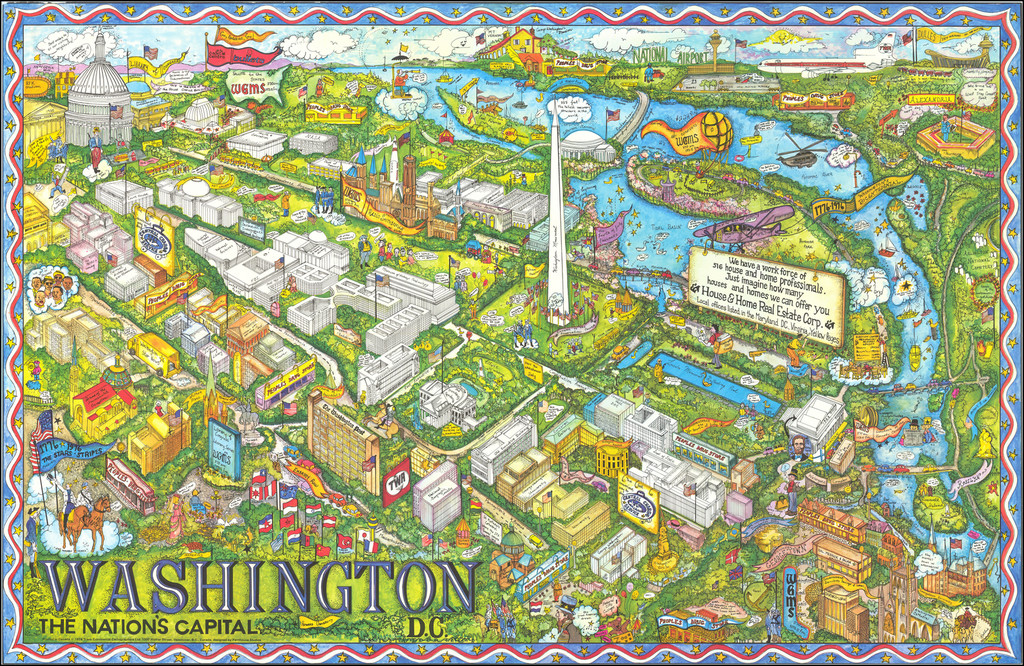 Washington The Nation's Capital - Barry Lawrence Ruderman Antique Maps Inc.