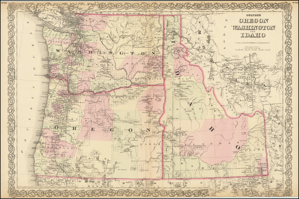 Colton's Oregon, Washington, and Idaho - Barry Lawrence Ruderman ...