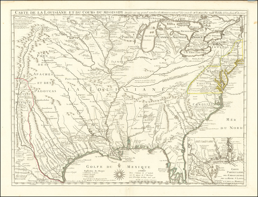 (Rare Second State -- First Map to Name New Orleans) Carte De La ...