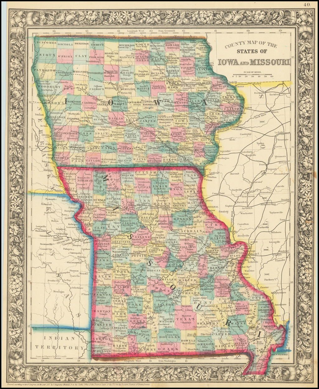 Iowa And Illinois County Map Iowa Counties Map | Mappr