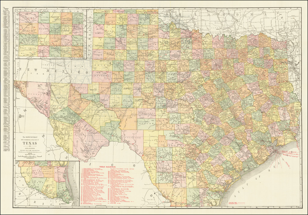 Rand-McNally Indexed Pocket Map and Auto Road Guide Texas - Barry ...