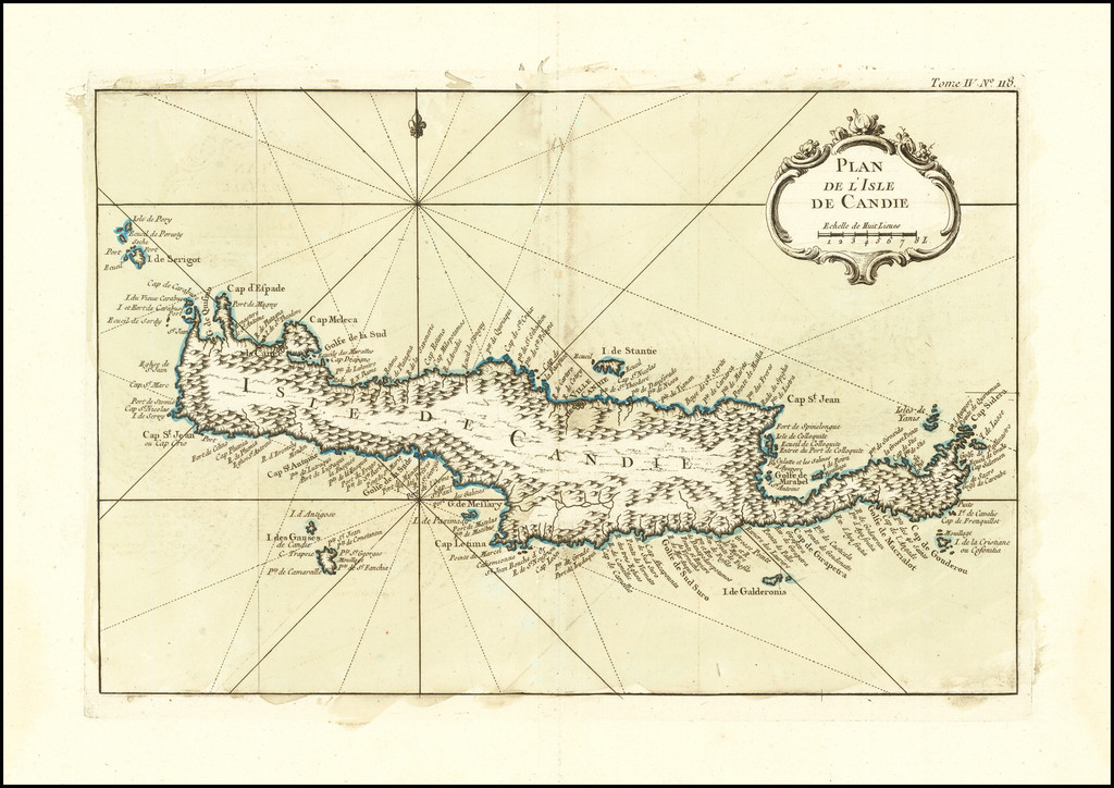 [Crete] Plan de L'Isle de Candie - Barry Lawrence Ruderman Antique Maps ...