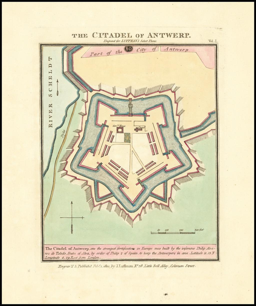 The Citadel of Antwerp - Barry Lawrence Ruderman Antique Maps Inc.