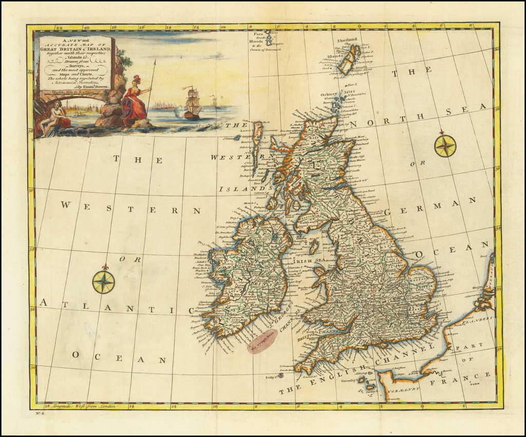 A New and Accurate Map of Great Britain & Ireland, together with their ...