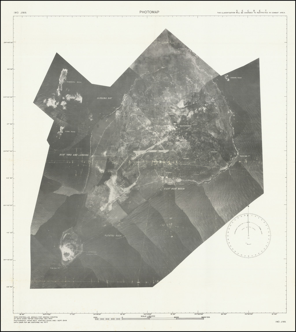 (Second World War - Iwo Jima) Iwo Jima Photomap SECRET - Barry Lawrence ...