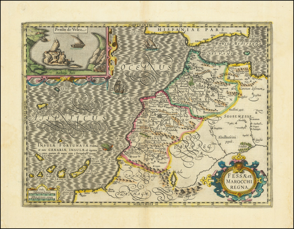 (Morocco) Fessae et Marocchi Regna - Barry Lawrence Ruderman Antique ...