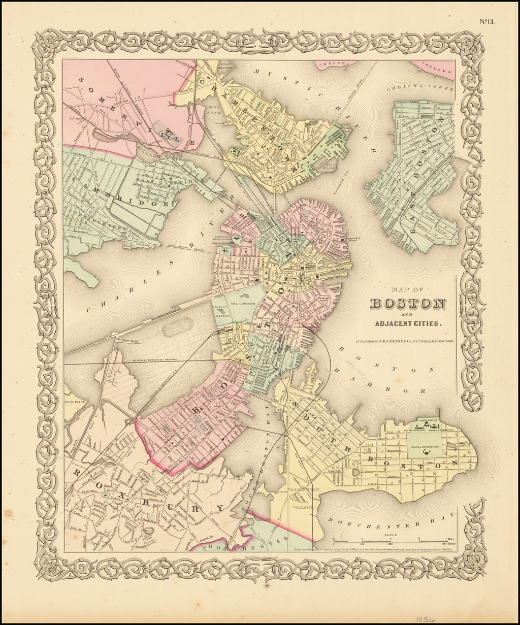Map of Boston And Adjacent Cities - Barry Lawrence Ruderman Antique ...