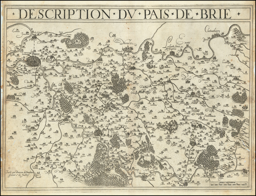 Description du Pais de Brie - Barry Lawrence Ruderman Antique Maps Inc.