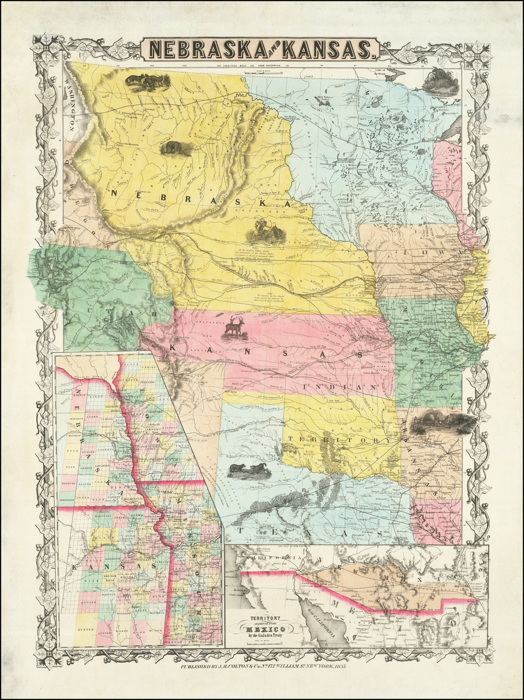 Nebraska and Kansas (Rare Edition!) - Barry Lawrence Ruderman Antique ...