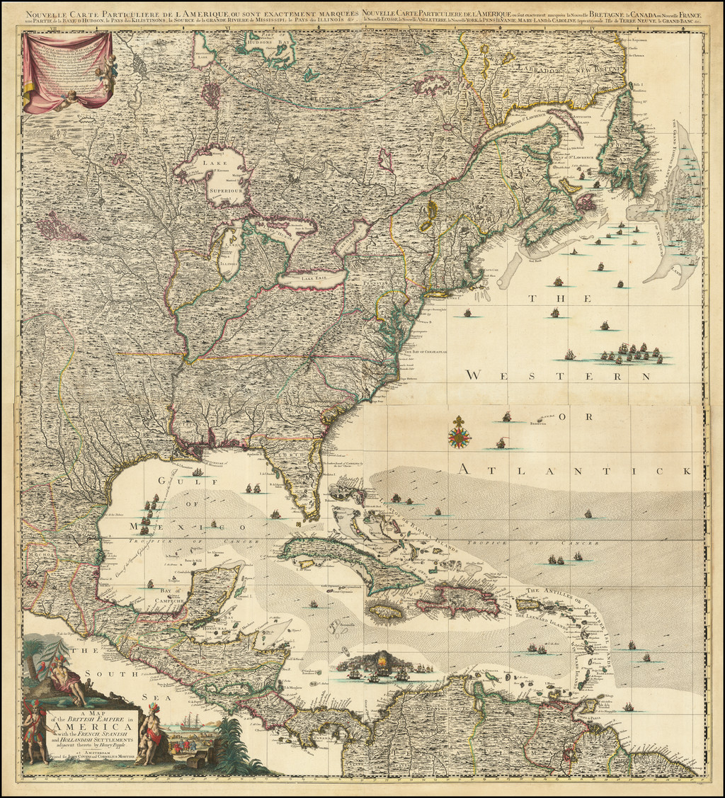 A Map of the British Empire in America with the French Spanish and ...