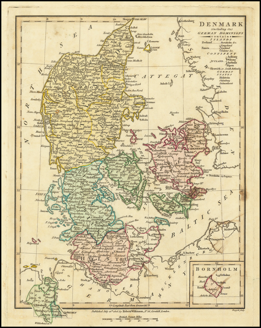 Denmark (including its) German Dominions . . . [Inset map of Barnholm ...