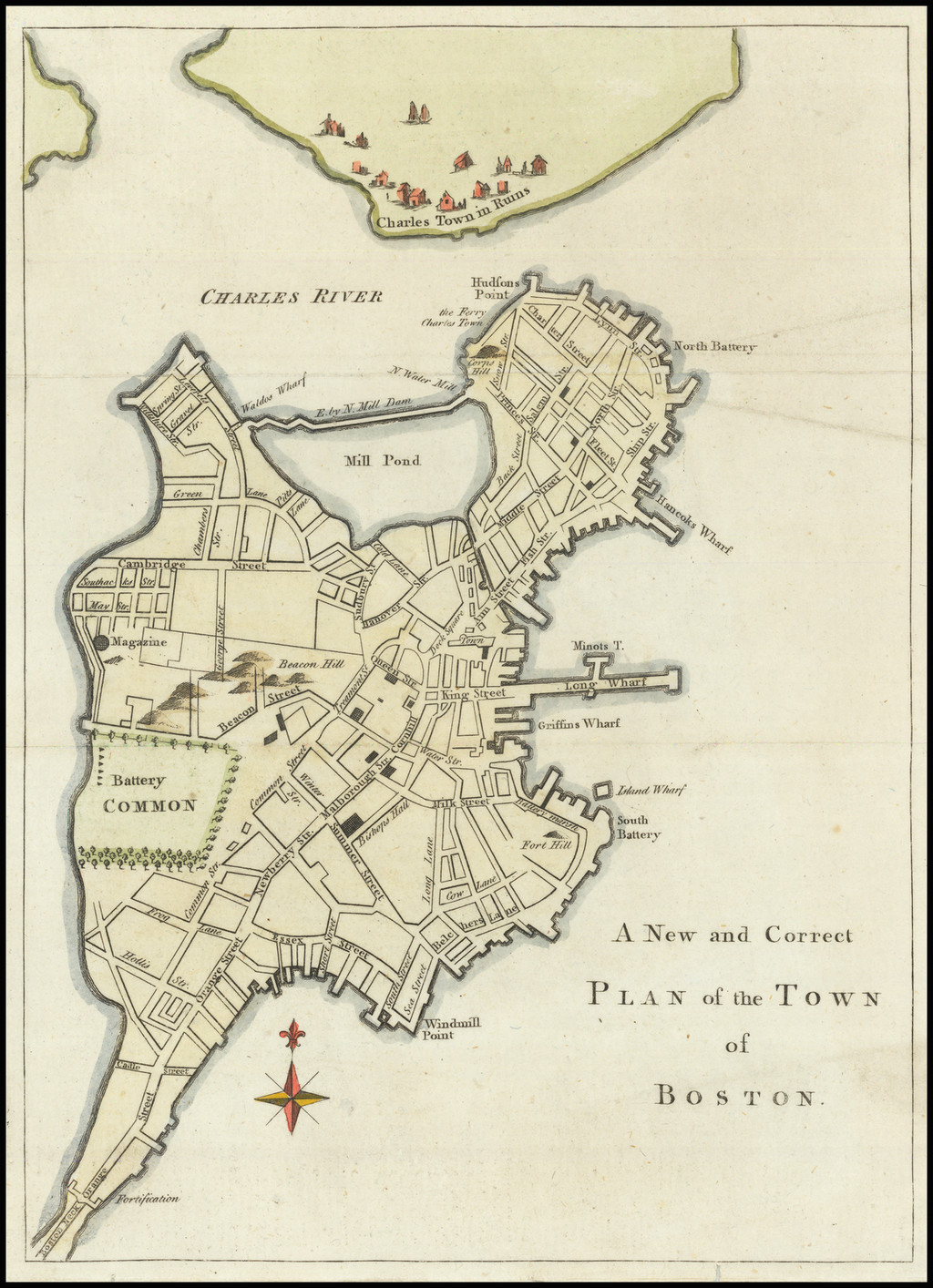 A New and Correct Plan of the Town of Boston - Barry Lawrence Ruderman ...