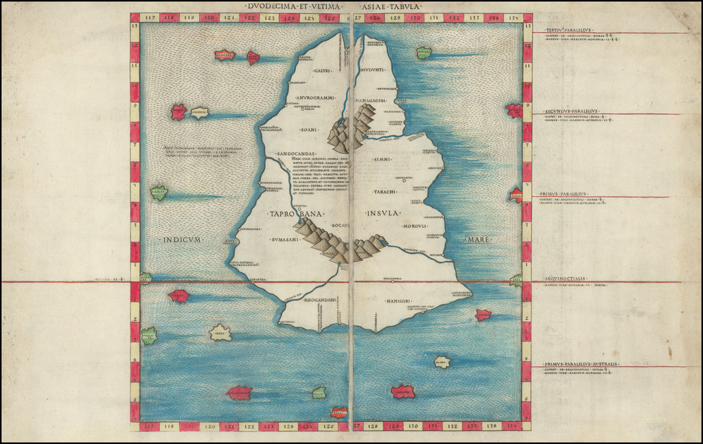 [Earliest Obtainable Map of Sri Lanka] Duodecima et Ultima Asiae Tabula ...