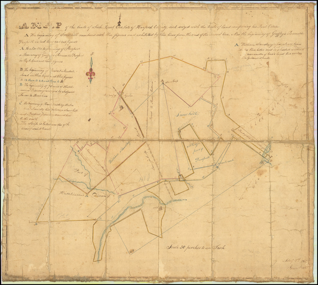 [ Maryland / Worcester County Plat Map ] A Map of the lands of which ...