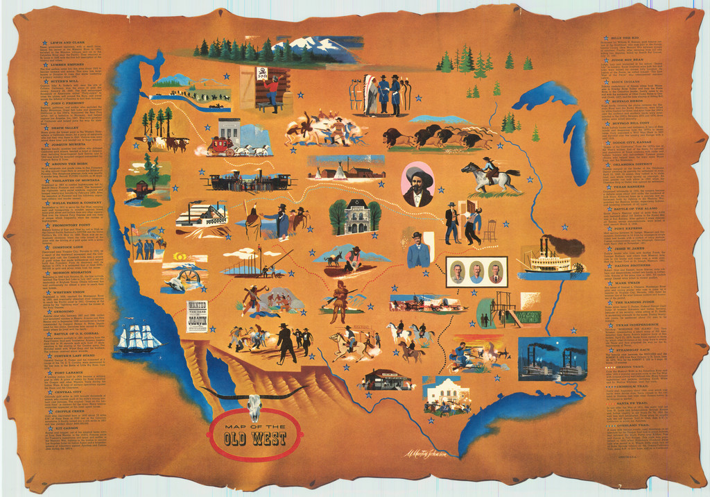 Map of the Old West - Barry Lawrence Ruderman Antique Maps Inc.