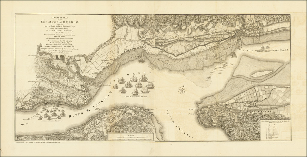 A Correct Plan of The Environs of Quebec, and of the Battle fought on ...