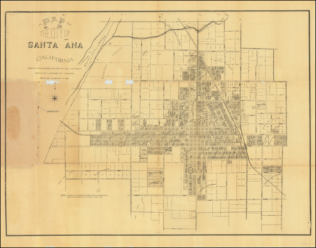 Santa Ana California Map