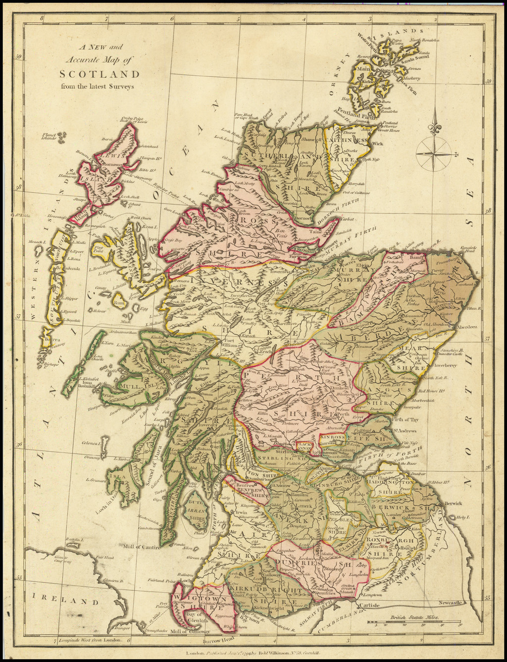 A New and Accurate Map of Scotland from the latest Surveys . . . 1794 ...
