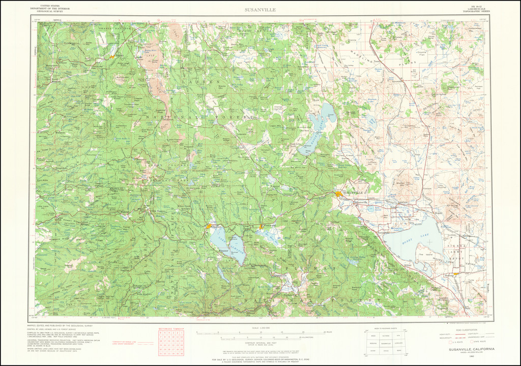 Mapa De Susanville, California Susanville, CA BLM Surface Mgmt.