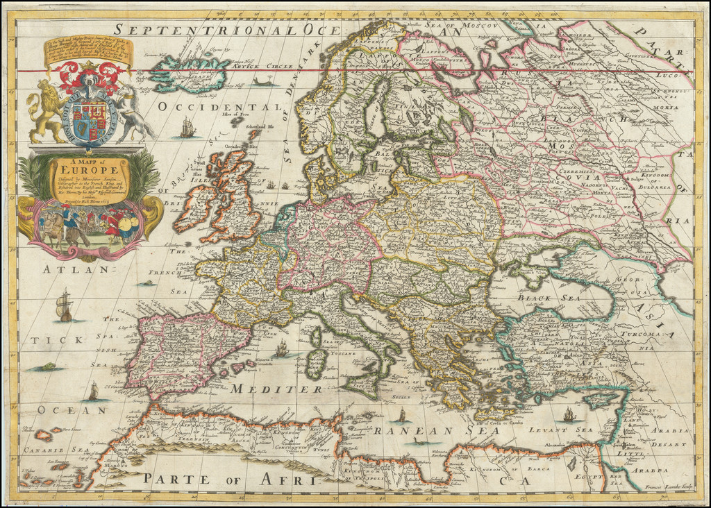 A New Mapp of Europe . . . 1669 - Barry Lawrence Ruderman Antique Maps Inc.