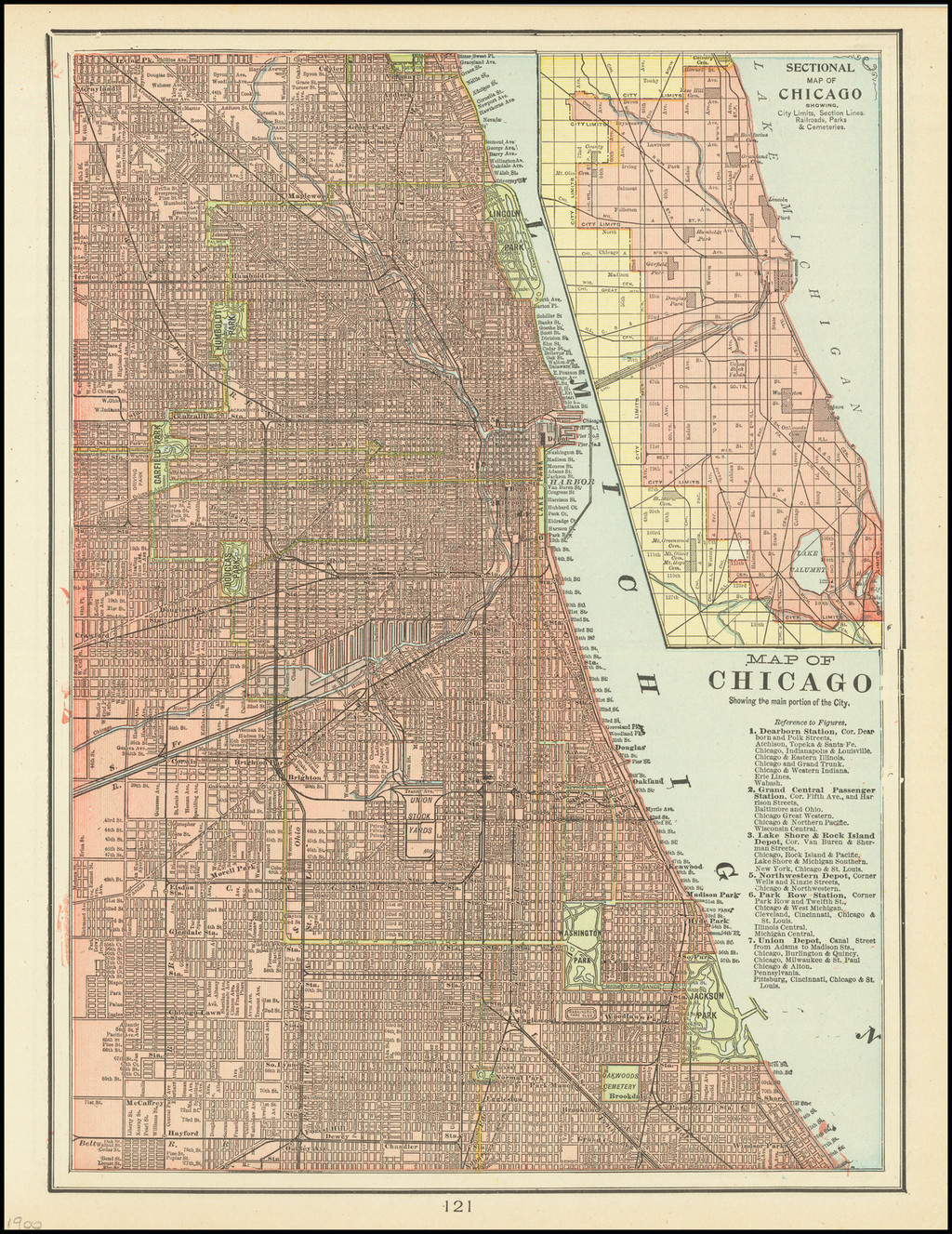Map of Chicago, Showing the main portion of the City - Barry Lawrence ...