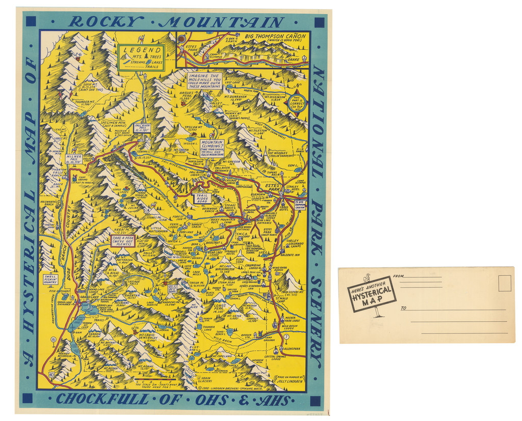 A Hysterical Map Of Rocky Mountain National Park Scenery Chockfull of ...