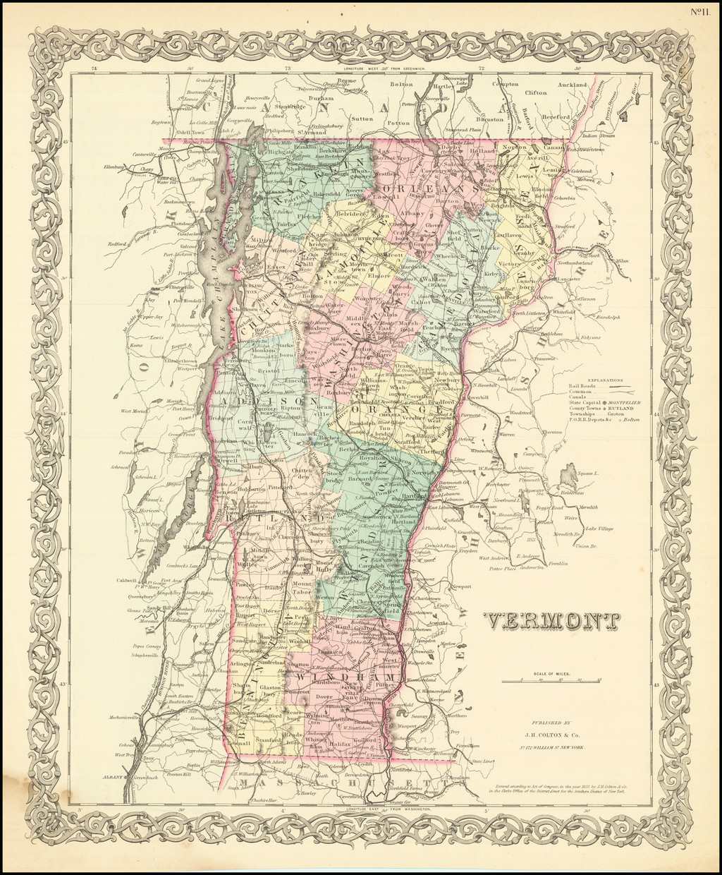 Vermont - Barry Lawrence Ruderman Antique Maps Inc.