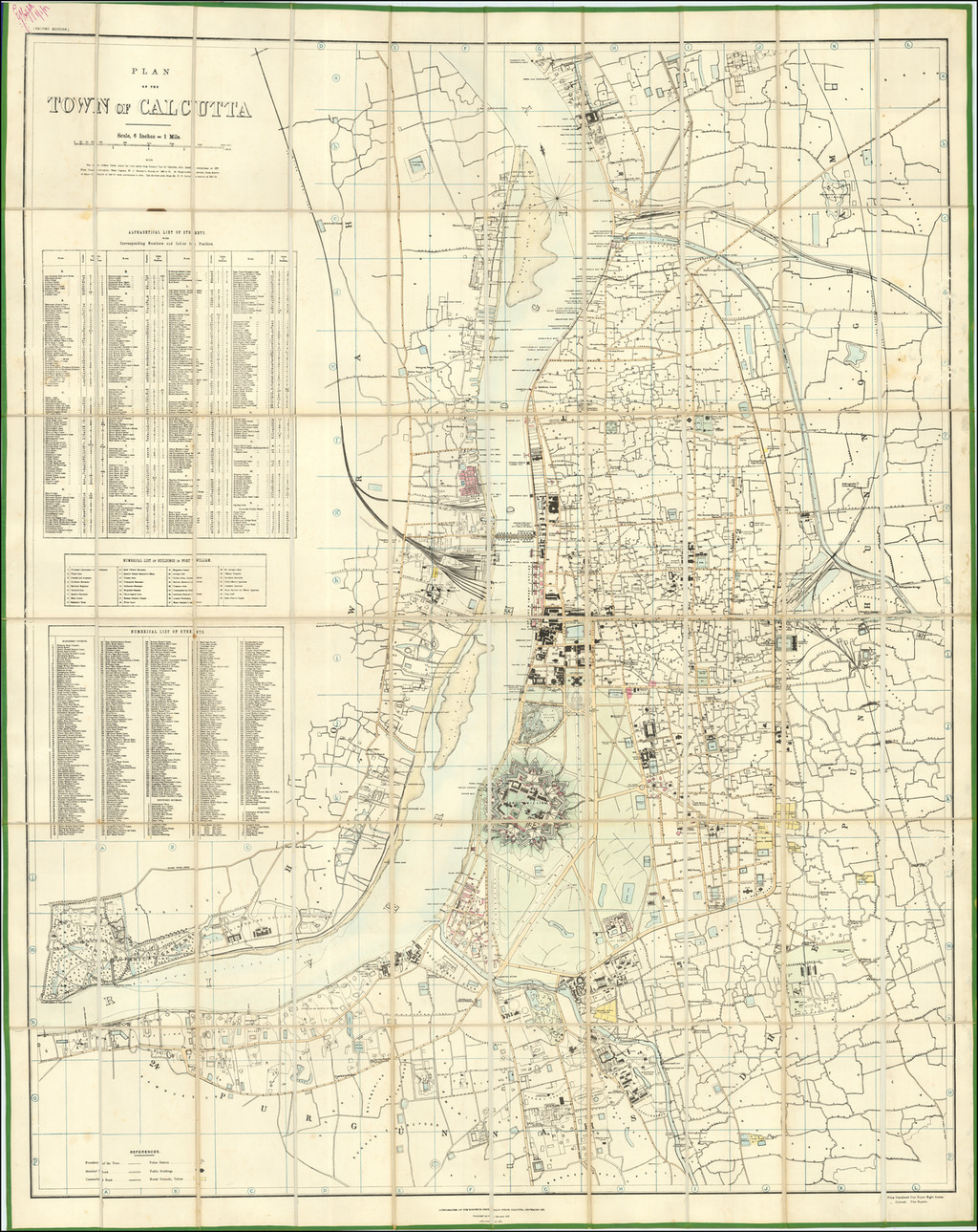 (Kolkata) Plan of the Town of Calcutta . . . 1877 . . . additions in ...
