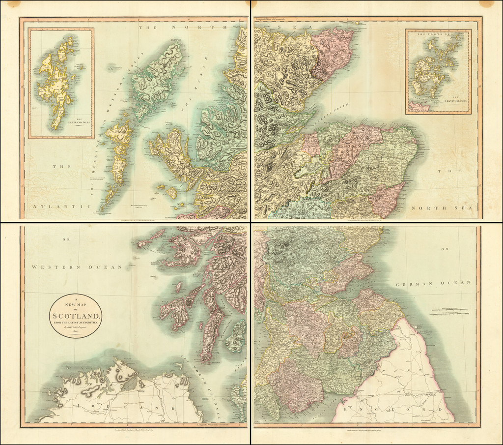 A New Map of Scotland From The Latest Authorities . . . 1801 - Barry ...