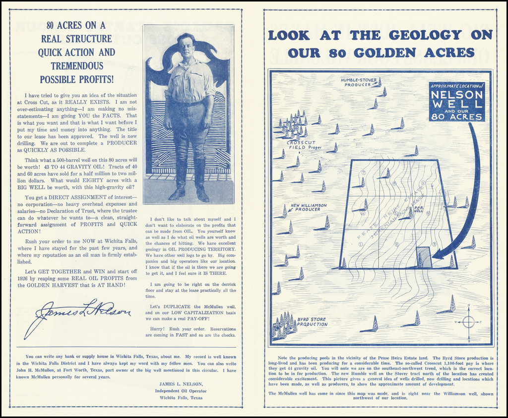 (Texas Oil Promotional) Look at the Geology on Our 80 Golden Acres ...
