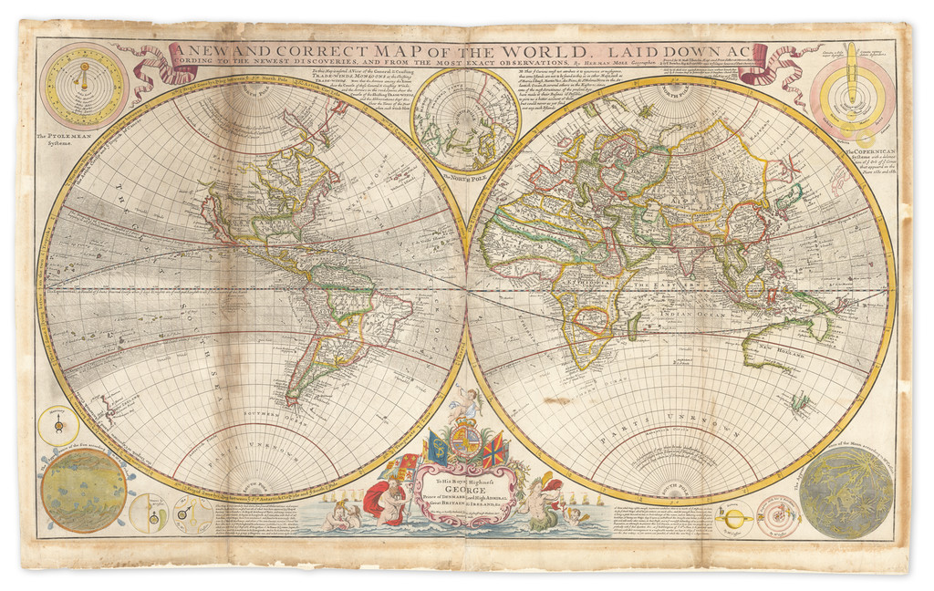 A New and Correct Map of the World Laid Down According to the Newest ...