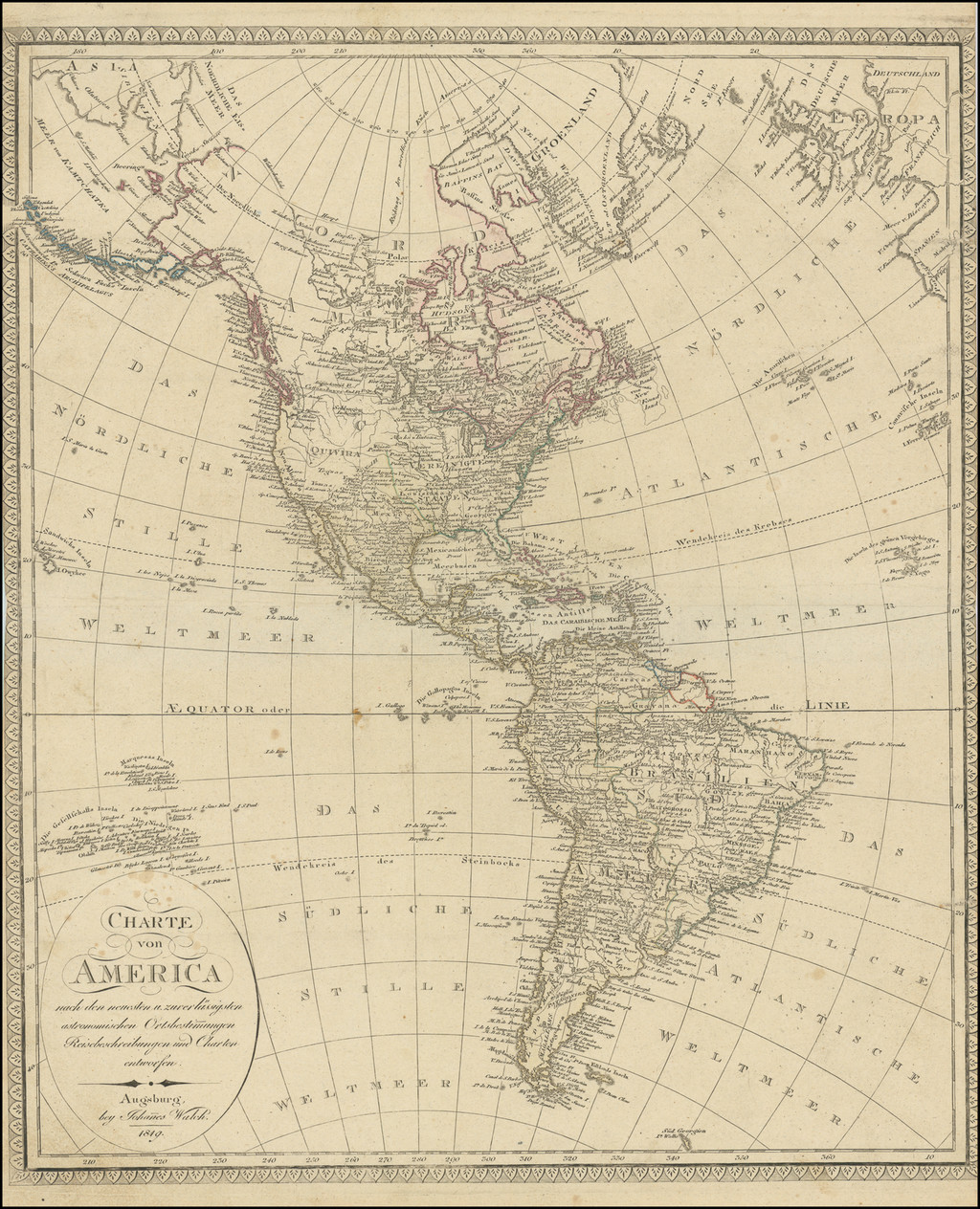 Charte von America . . . 1819 - Barry Lawrence Ruderman Antique Maps Inc.