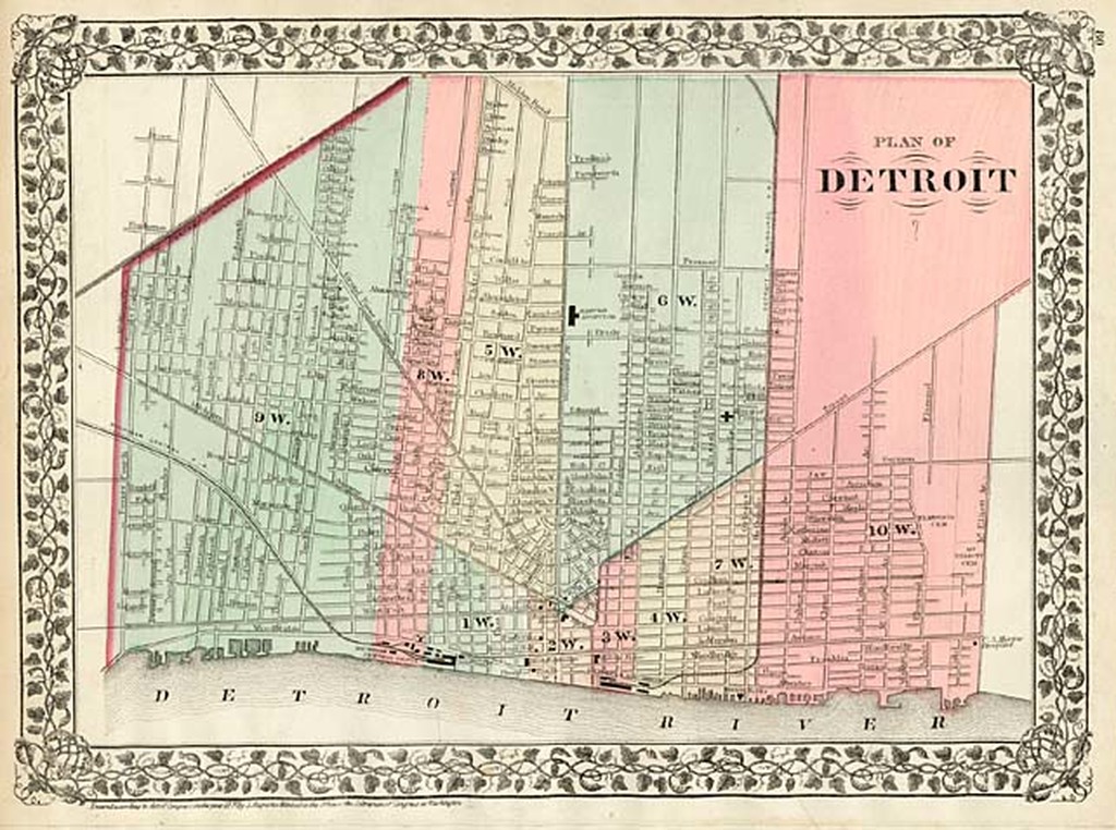 Plan of Detroit - Barry Lawrence Ruderman Antique Maps Inc.