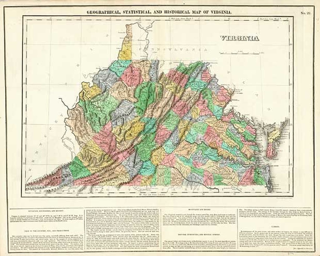 Geographical, Statistical and Historical Map of Virginia - Barry ...