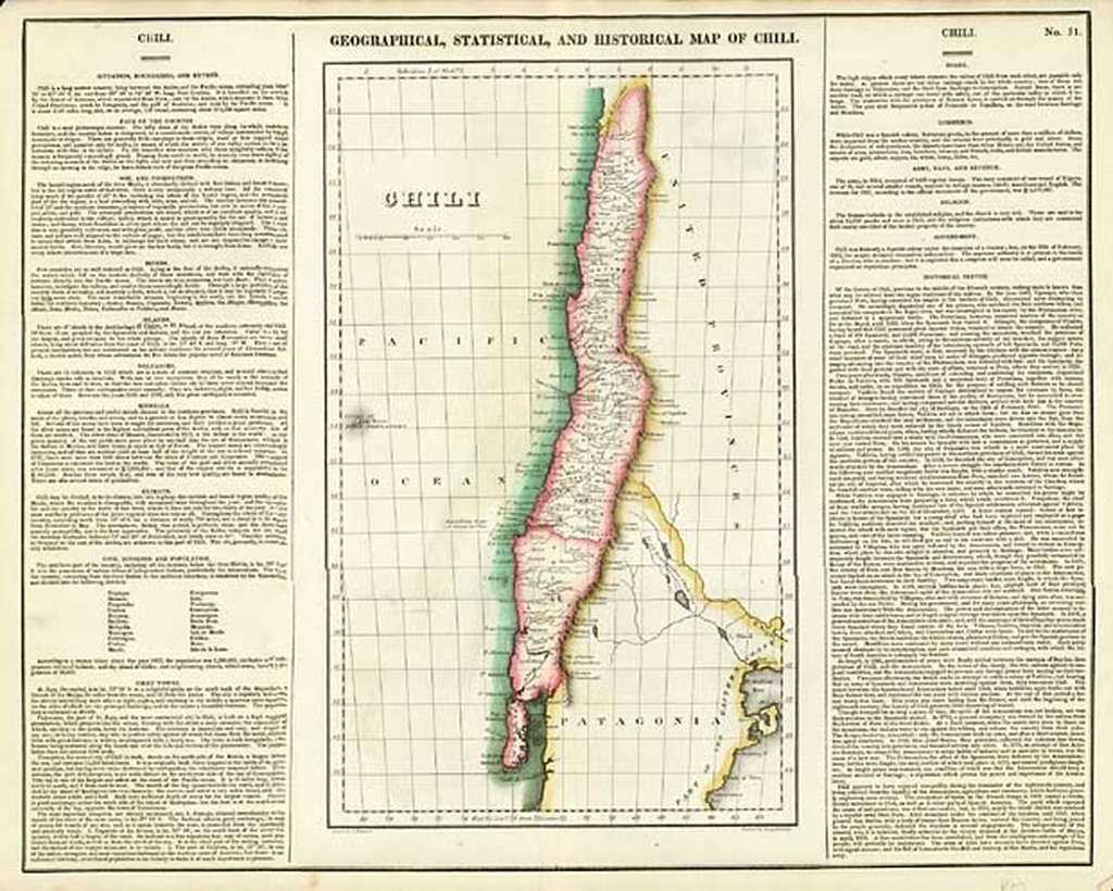 Geographical, Statistical and Historical Map of Chili - Barry Lawrence ...